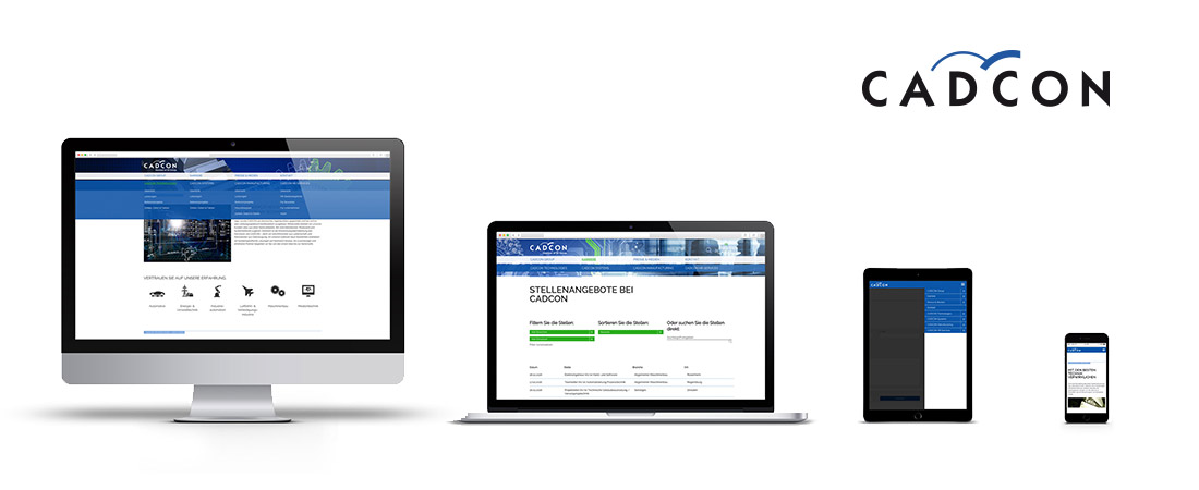 Neue Corporate Website der Firma Cadcon - Kreativagentur