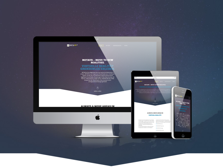 METAVR - Website & Corporate Design für Virtual Reality Produkt